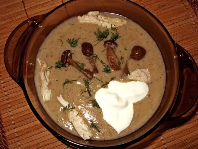 Frësch Hunneg Champignonsuppe: Rezepter mat Fotoen, wéi lecker ze kachen 10098_2