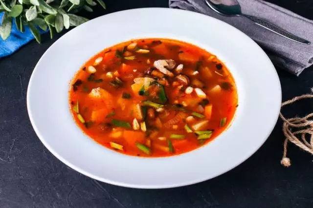 Frësch Hunneg Champignonsuppe: Rezepter mat Fotoen, wéi lecker ze kachen 10098_24