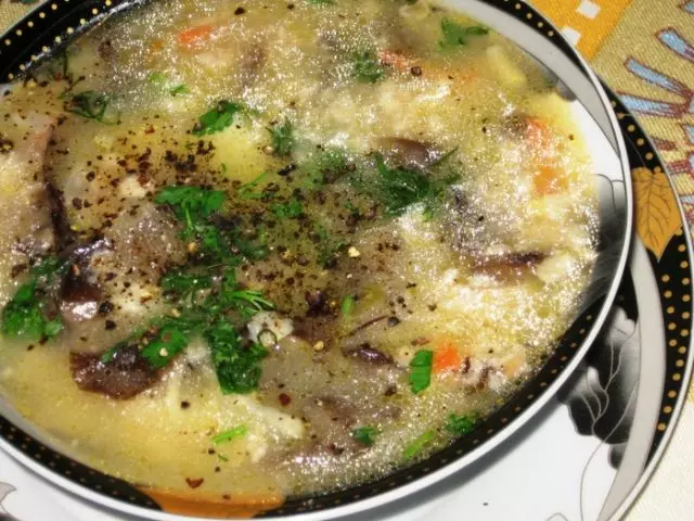 Frësch Hunneg Champignonsuppe: Rezepter mat Fotoen, wéi lecker ze kachen 10098_7