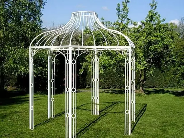 DIY grape pergola: ua los ntawm ntoo, hlau, duab, kos duab 109_7