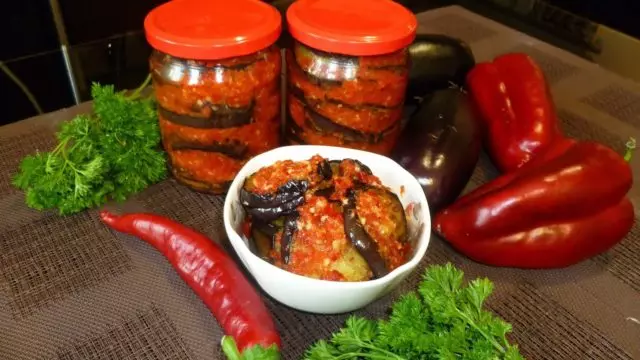 សាឡាត់ Eggplant Bakat សម្រាប់រដូវរងារ៖ រូបមន្តវីដេអូការពិនិត្យ 11718_3