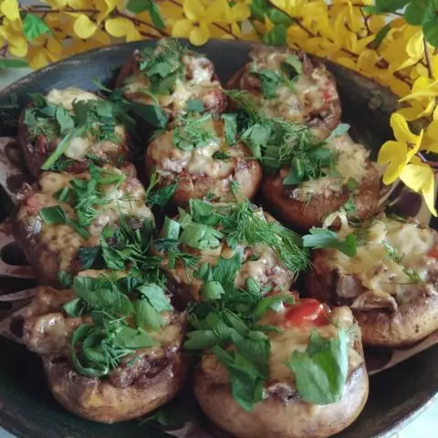 Koninklijke champignons: recepten met foto's, koken in de oven, grill en pan 1184_15