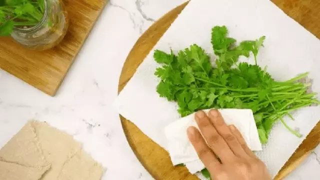 Paano panatilihing sariwa ang cilantro sa ref sa loob ng mahabang panahon 1312_3