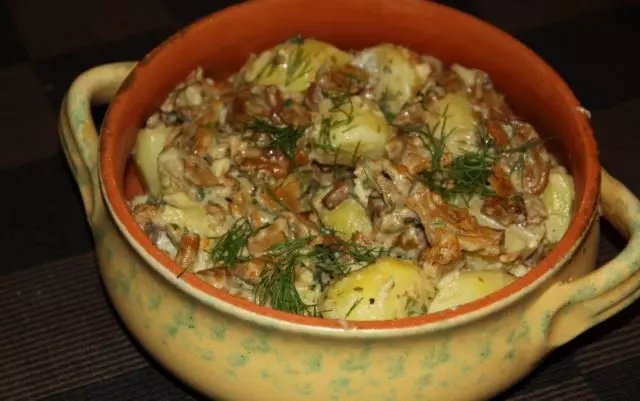 Chanterelles with potatoes in sour cream: in a pan, in the oven, slow cooker 13400_13