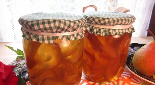 Pears in syrup for the winter: recipes in slices, without sterilization, in jars, with a tail, whole, halves 13505_5