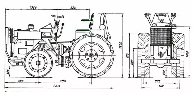 मिनी ट्रैक्टर फ्रैक्चर क्लासिक 4x4: इसे स्वयं करें 2022_1