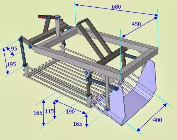 ขุดมันฝรั่ง DIY สำหรับรถแทรกเตอร์ขนาดเล็ก + ภาพวาด 2035_6