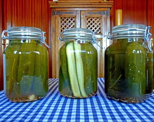 Cucumbers marinated nrog citric acid rau lub caij ntuj no: yam tsis muaj kev ua kom tsis muaj menyuam, nrog txiv qaub, vodka 2470_1