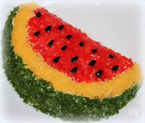 Watermelon wedgesalat: 13 trinnvise oppskrifter med bilder 2649_9