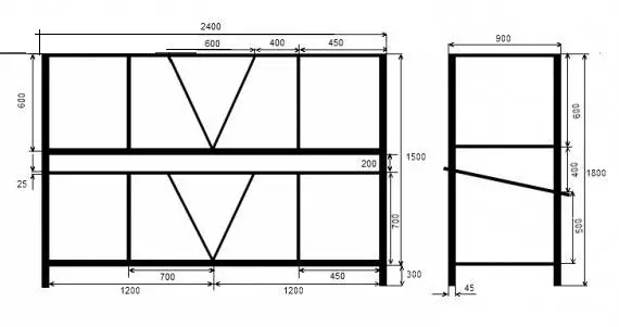 DIY bunk cages para sa mga rabbits 3953_2