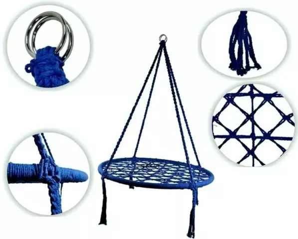 Do-it-yourself nest swing: step-by-step instructions, weaving patterns, photos, reviews 486_60