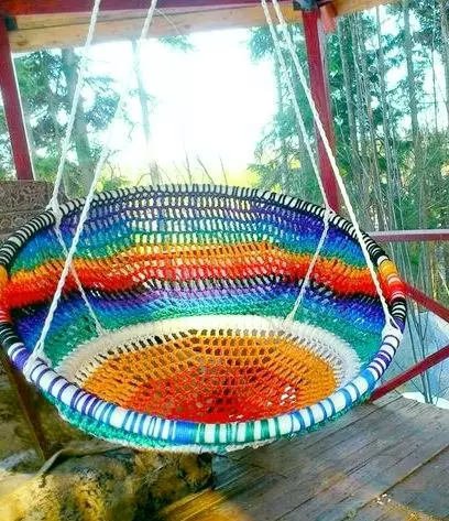 Do-it-yourself nest swing: step-by-step instructions, weaving patterns, photos, reviews 486_9