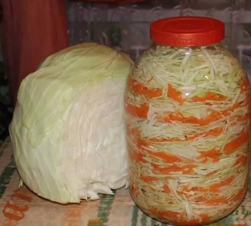 Sauerkraut: 3 litroko lata baten errezeta