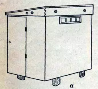 Teach beachaire: leantóir ar rothaí, collapsible, chaillfidh, conas é a dhéanamh leat féin 8963_3