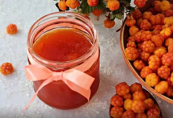 Jeli cloudberry kanggo musim salju: resep karo gelatin, tanpa masak 9279_4