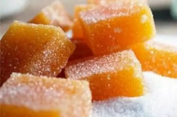 Peach marmalade pikeun usum salju sareng agar-agar, pectin, gelatin 9310_2