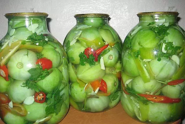 Pickled green matomatisi: mapepuru akareruka kumba 9904_1